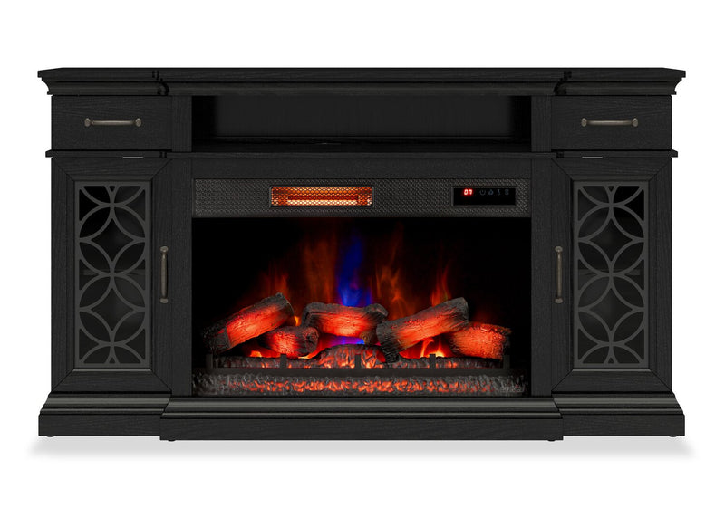 Zenith 64" Electric Fireplace TV Stand with Storage for TVs up to 7 ...