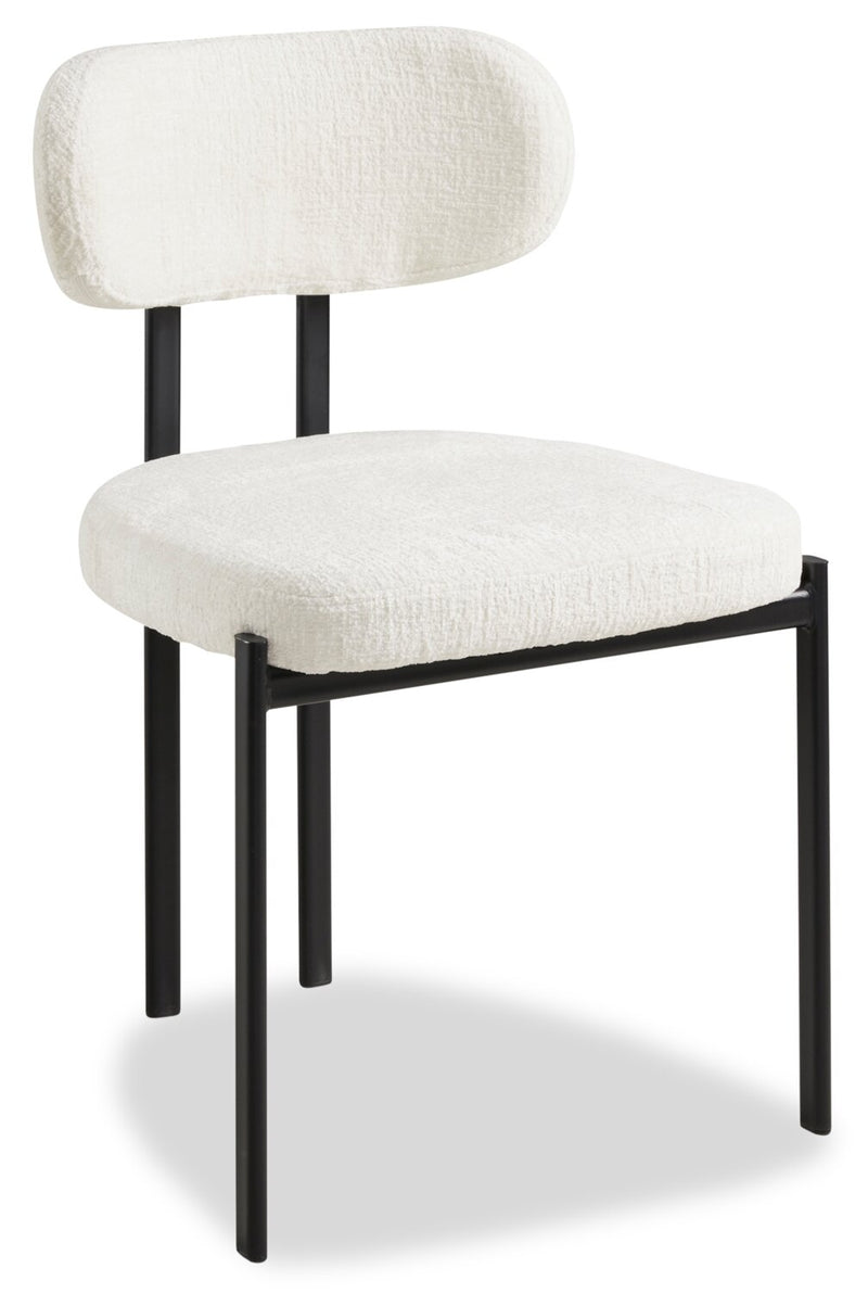 Rio Dining Chair with Polyester Fabric, Metal - Taupe - The Brick
