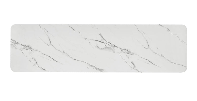 Kort & Co. Capri Dining Server with Storage, Marble-Look Top & Gold ...