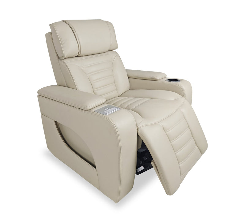 Zen 40" Leather-Look Fabric Power Reclining Massage Chair with Powe ...