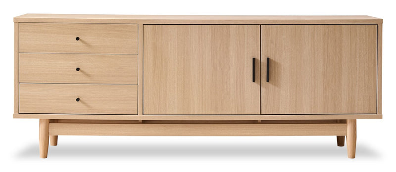Kemper 71" Modern TV Stand with Storage for TVs up to 70"- Harvest Oak ...