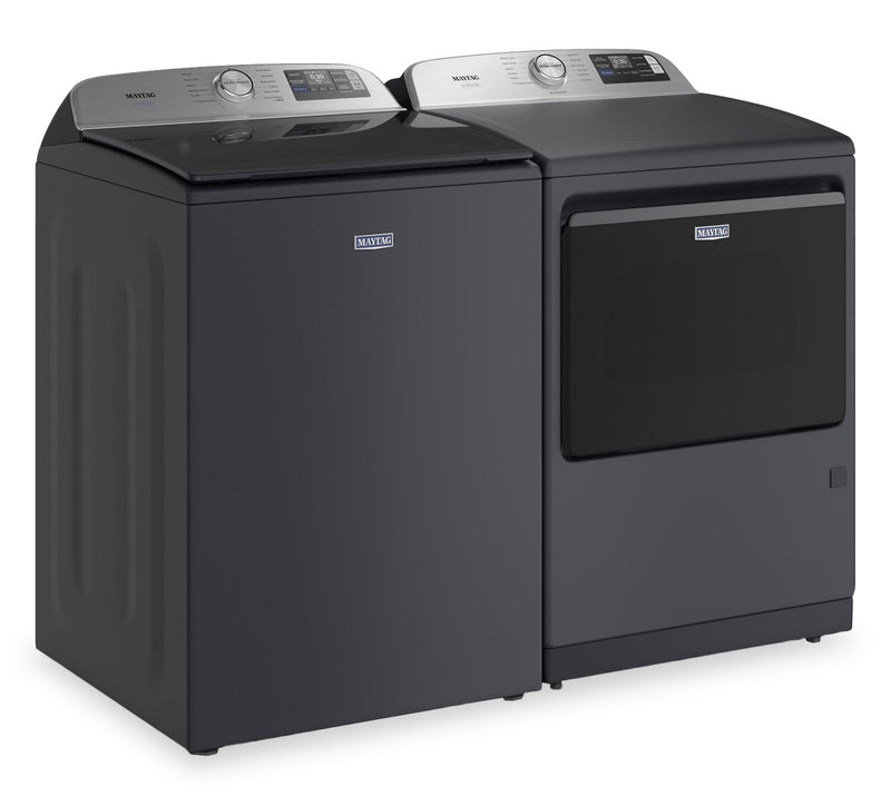 Maytag 6.0 Cu. Ft. Pet Pro Smart Top-Load Washer and 7.4 Cu. Ft. El ...