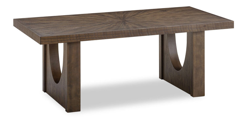 Kort & Co. Sol Dining Table, Pedestal Base, 78"W - Brown - The Brick