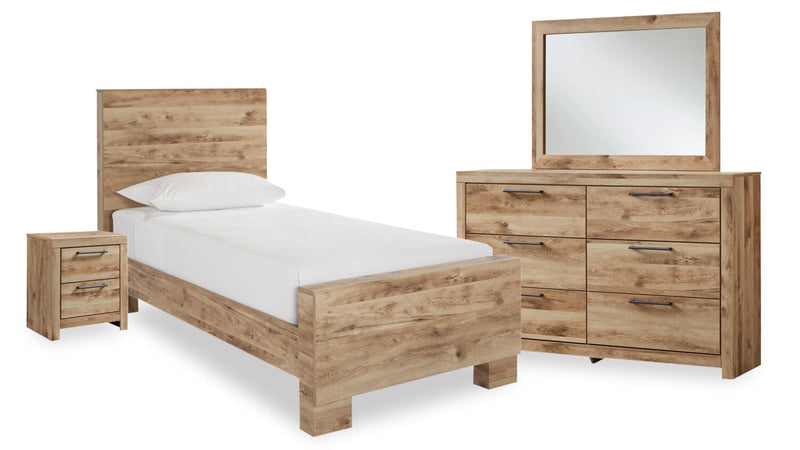 Derekson 6pc Bedroom Set with Panel Bed, Dresser, Mirror & Nightsta ...