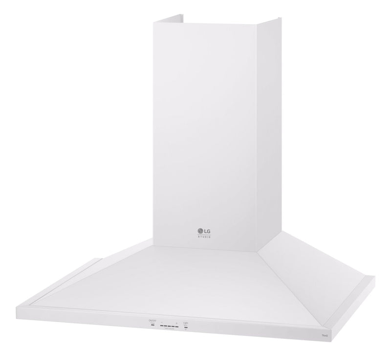 LG Studio 30" 600 CFM Smart Wall-Mount Chimney Hood - Essence White ...