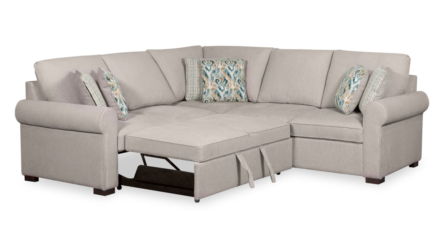 Scott Living Haven 3 Piece Left Facing Chenille Fabric Sleeper Sect. The Brick