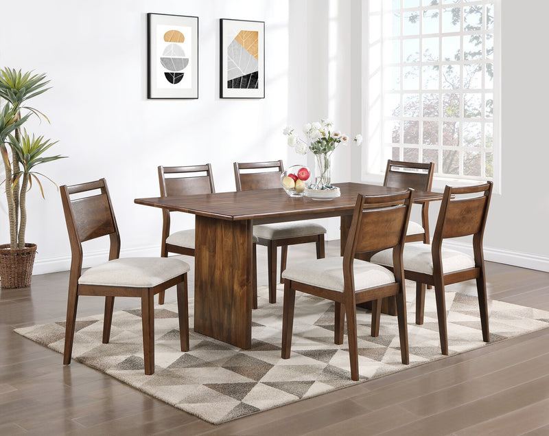 Vale Dining Table, Wood, 72"W - Brown - The Brick