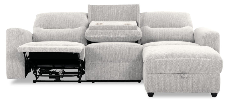 Meadow 2-Piece Right-Facing Chenille Fabric Power Reclining Section ...