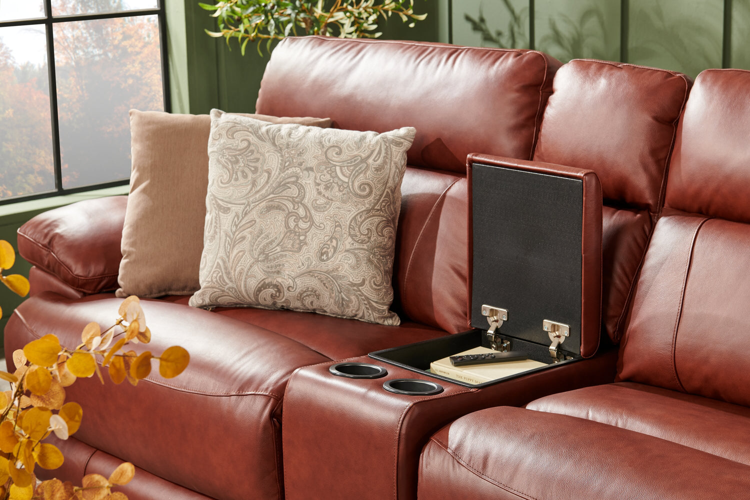 The brick leather sectionals store