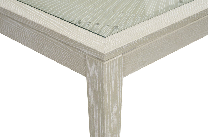 Vida Dining Table with Glass Inserts, 78"W - Sand - The Brick