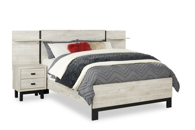 Zen Pier Bed with Headboard, Frame, Nightstands & Piers, USB, LED ...