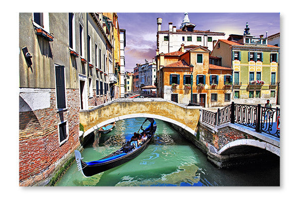 Pictorial Venetian Canals 16x24 Wall Art Frame And Fabric Panel - The Brick