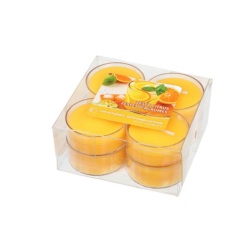 8 Pk Scented Tealights Zesty Citrus - Set of 2 Candle - The Brick