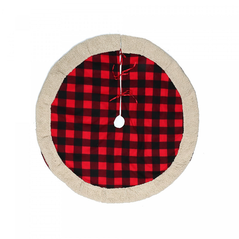 Red Buffalo Tree Skirt with Sherpa Border - The Brick