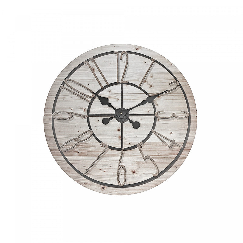 Round Wall Clock Wood Plank - The Brick