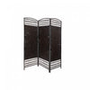3 Panel Woven Bamboo Screen Basketweave - The Brick