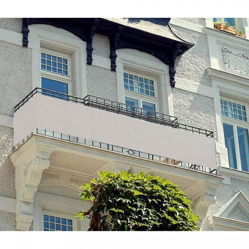 Privacy Balcony Cover Ivory Drapes and Blinds - The Brick