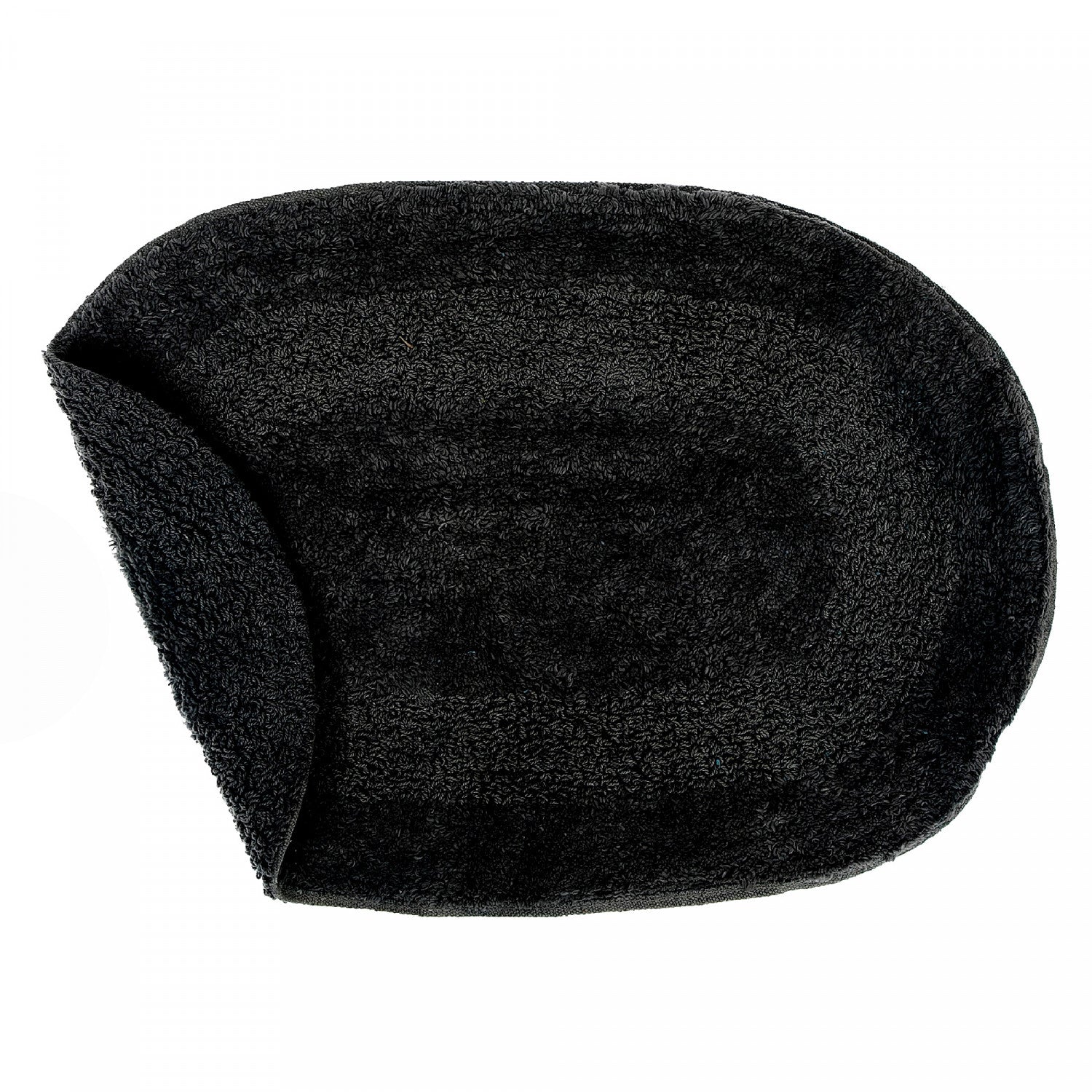 Reversible Cotton Oval Solid Color Bathmat 16 x 24 Black - Set of 2 ...
