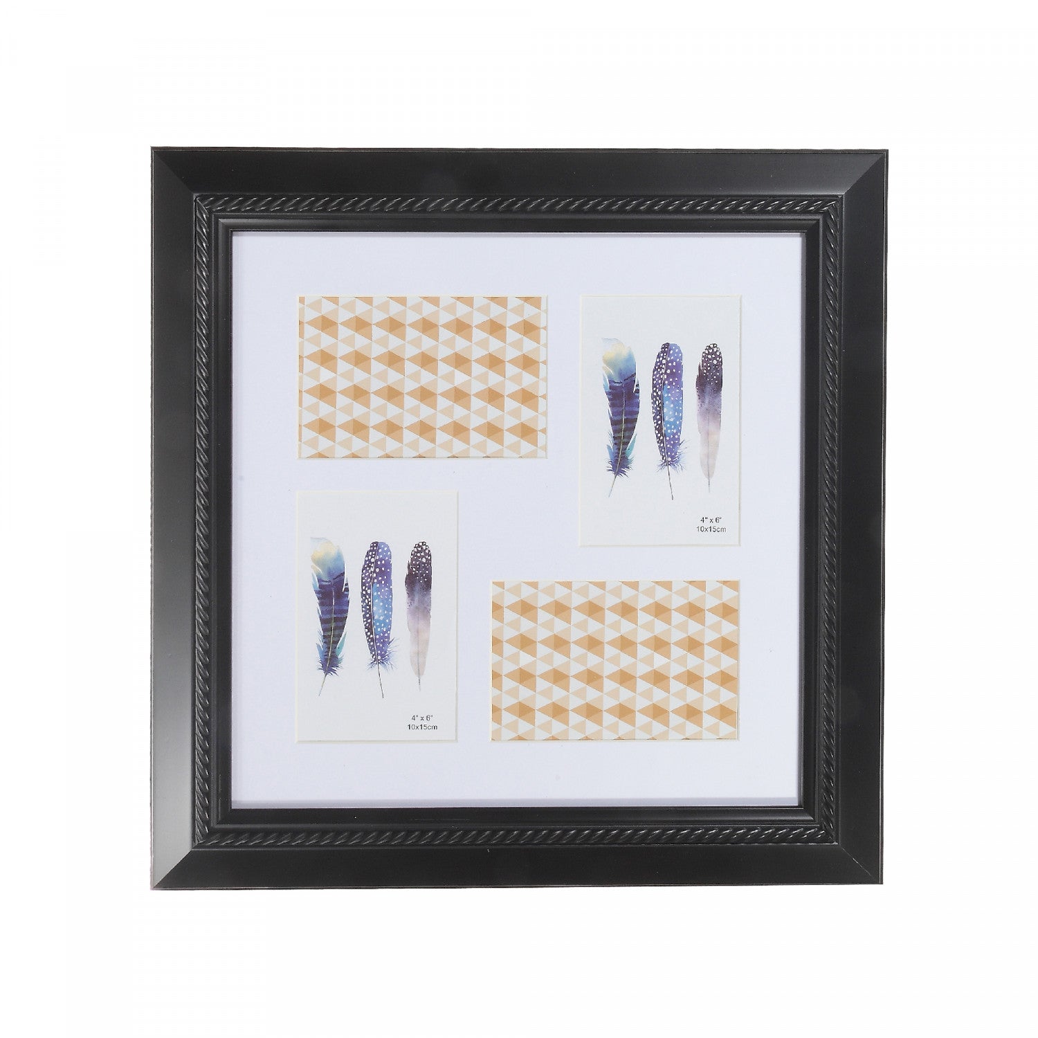 Arcadian Black Photo Frame 4 - 4 x 6 Frames - The Brick