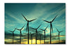 Wind Turbine Farm Over Sunset 24x36 Wall Art Frame And Fabric Panel ...