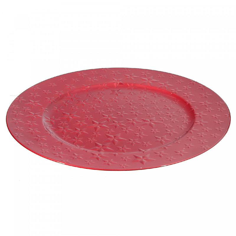 Charger Plate Stars Red 13" - Set of 6 Dinnerware - The Brick