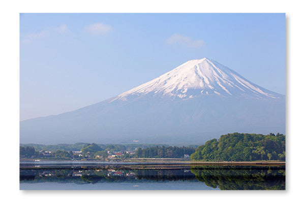 Mountain Fuji And Achi Lake 16x24 Wall Art Frame And Fabric Panel - The ...