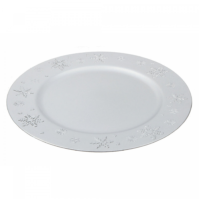 Charger Plate Snowflake Silver Dinnerware - The Brick