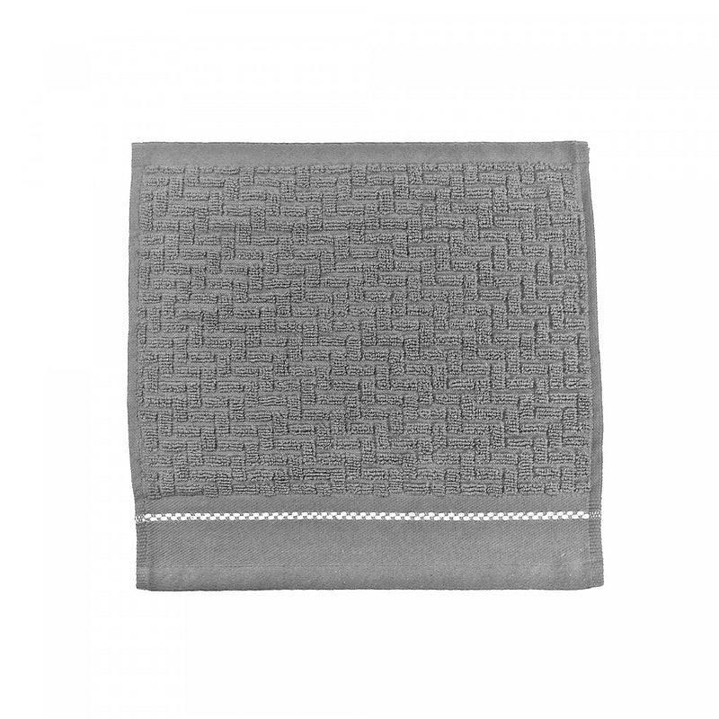 Luxury Stitch Wash Cloth 12 x 12 Cool Grey - Set of 6 Towels - The Brick