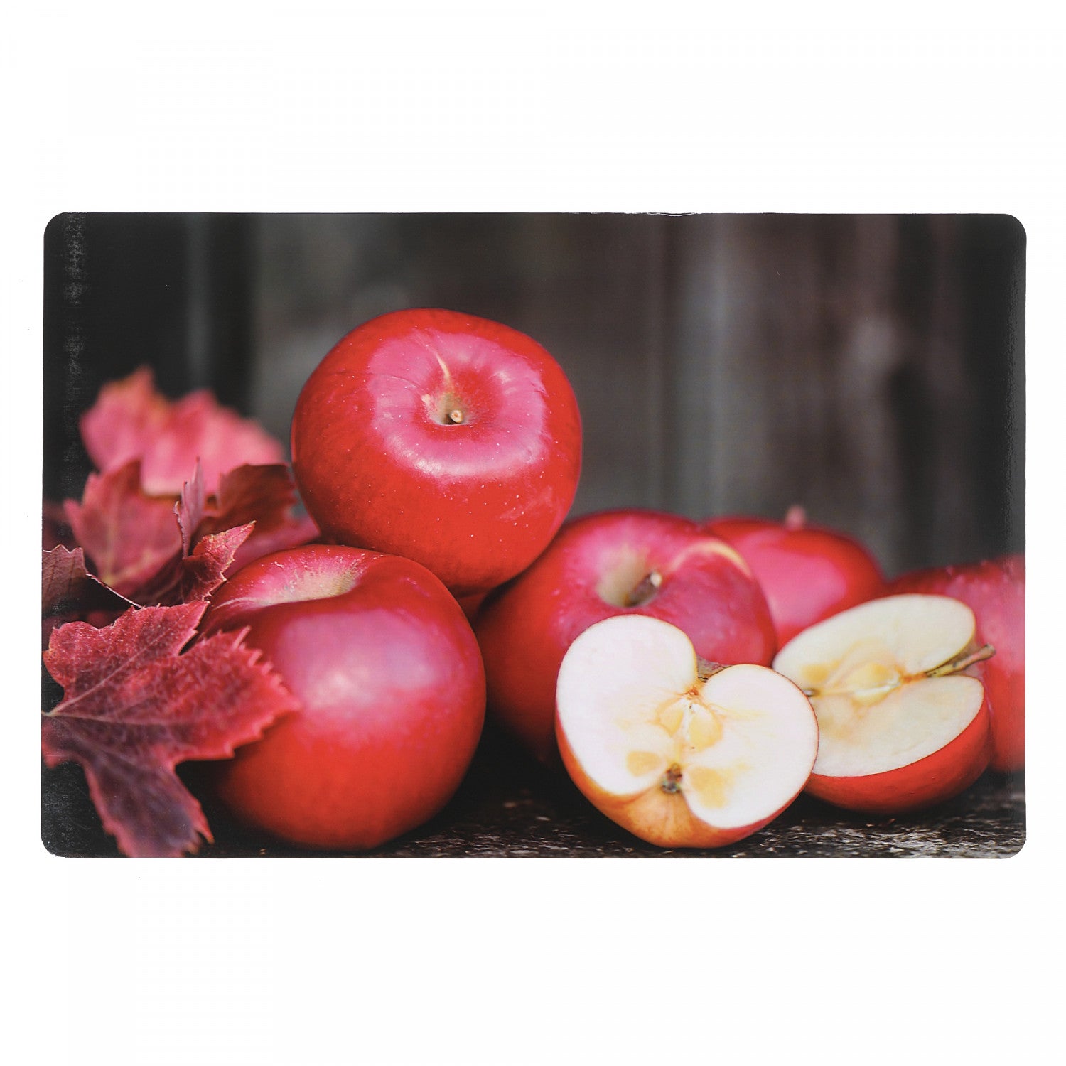 Plastic Placemat Fresh Apples - Set of 12 - The Brick
