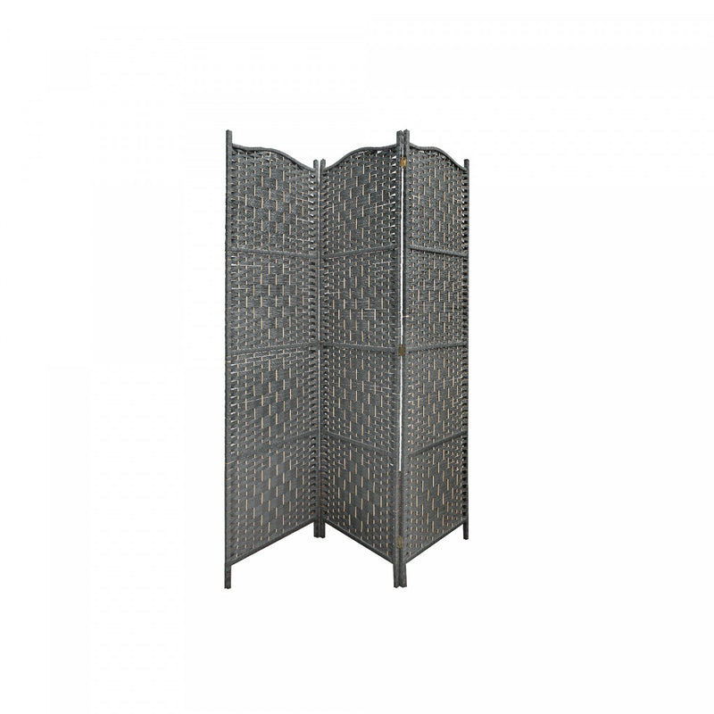 3 Panel Woven Bamboo Screen Rowan - The Brick