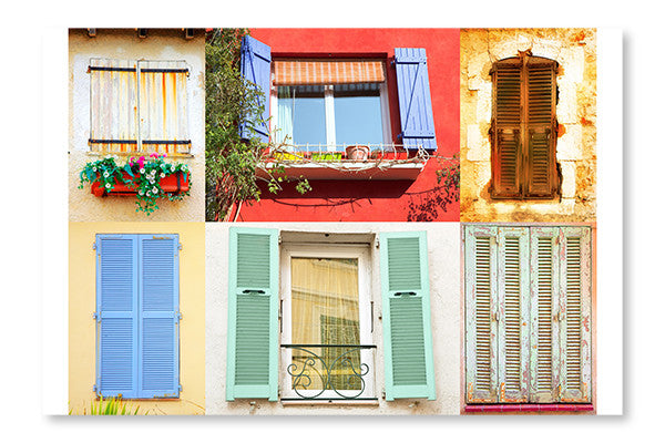 Traditional French Windows 24x36 Wall Art Frame And Fabric Panel - The ...