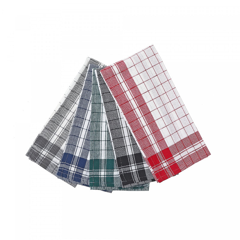 Cotton Checkered Kitchen Towels - Set of 5 Kitchen Linen - The Brick