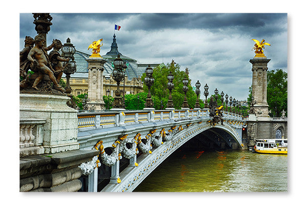 Beautiful Bridge Of Alexandre Iii In Paris 28x42 Wall Art Frame And ...
