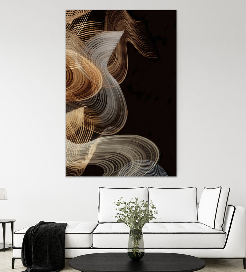 "Smokey Lines" Giant Art 84x54 Wall Art - The Brick