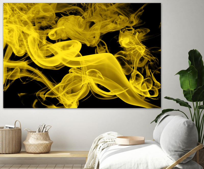 "Yellow Smoke" Giant Art 72x48 Wall Art - The Brick