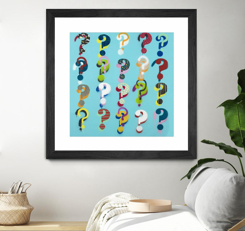"Pop The Question" Matted and Framed Black 30x30 Wall Art - The Brick