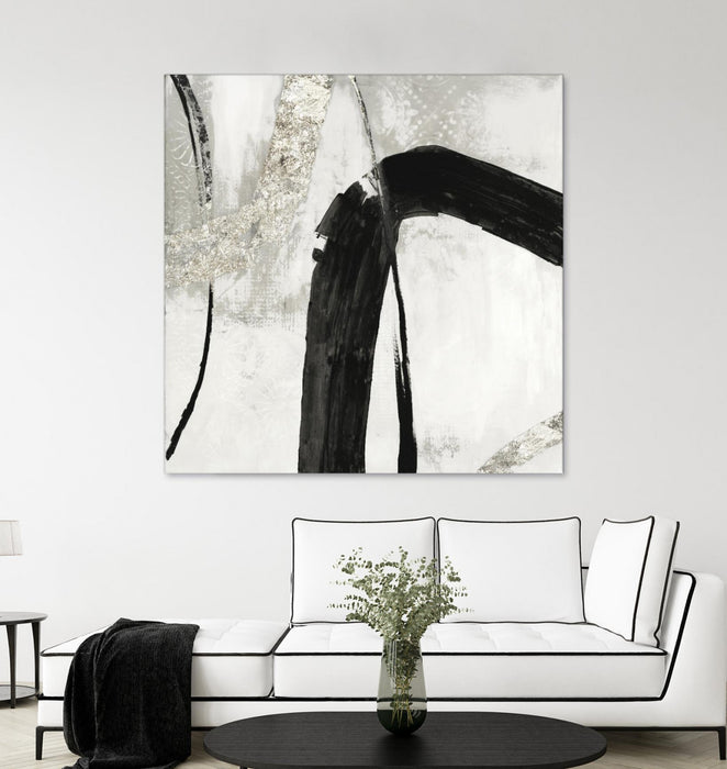 "Black Ink Ii" Giant Art 54x54 Wall Art - The Brick