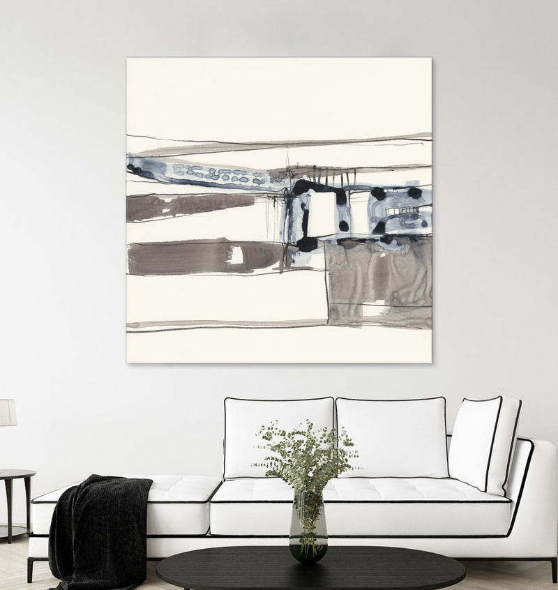 "Stark Lines Ii" Giant Art 54x54 Wall Art - The Brick