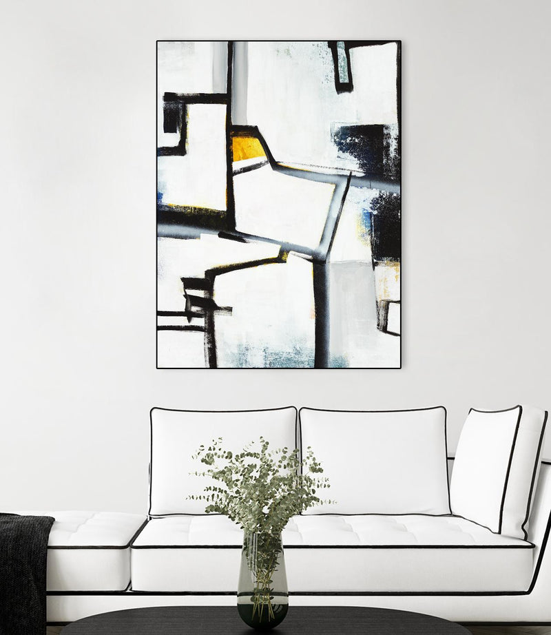 "The A Line Ii" Canvas Framed Black 30x40 Wall Art - The Brick