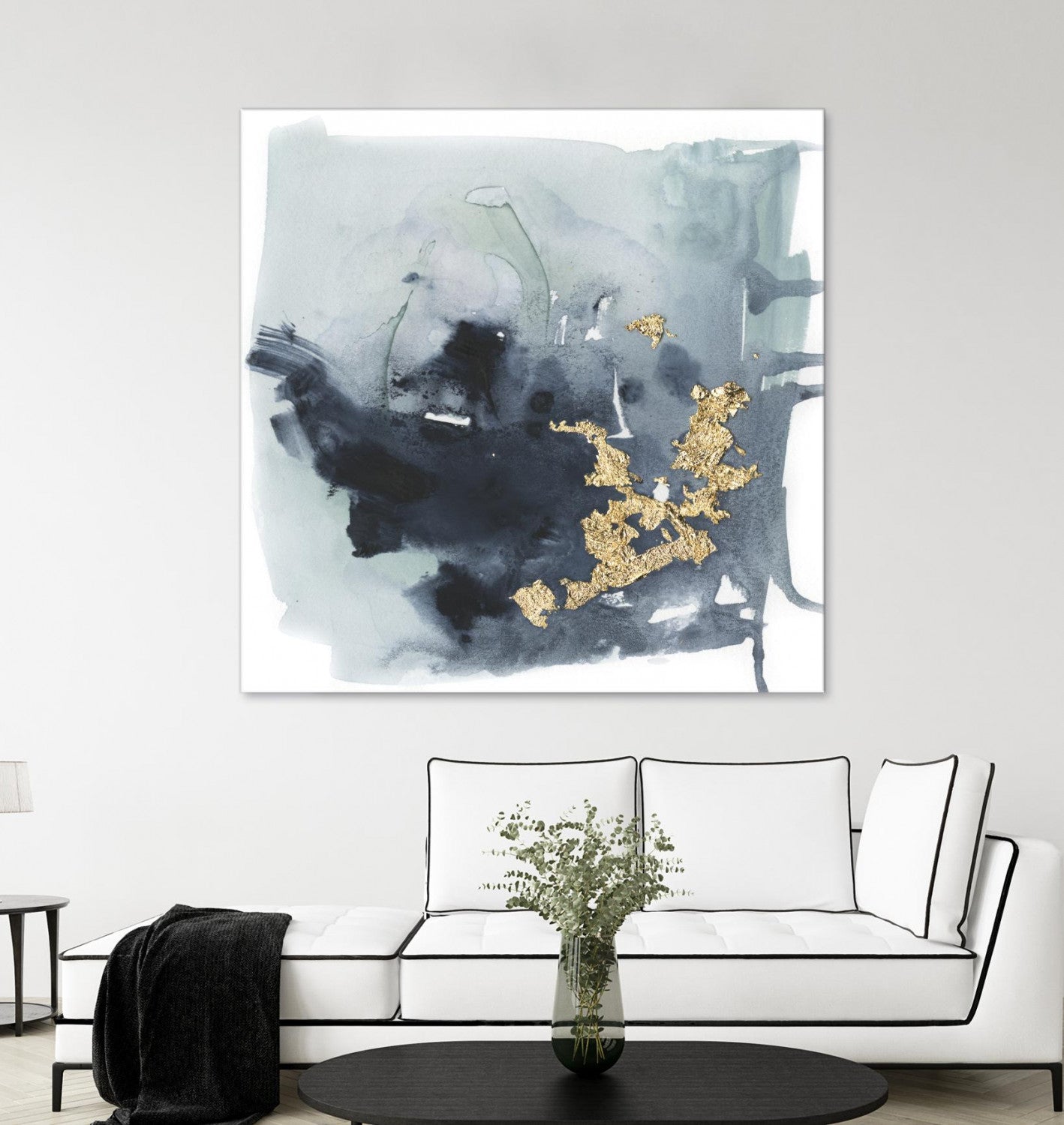 "Cerulean & Gold I" Giant Art 54x54 Wall Art - The Brick