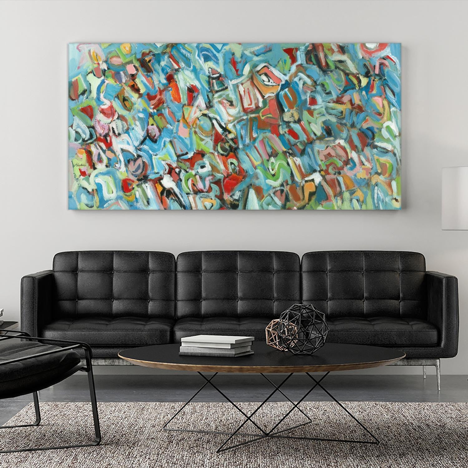 "Lignes 2" Giant Art 72x36 Wall Art - The Brick