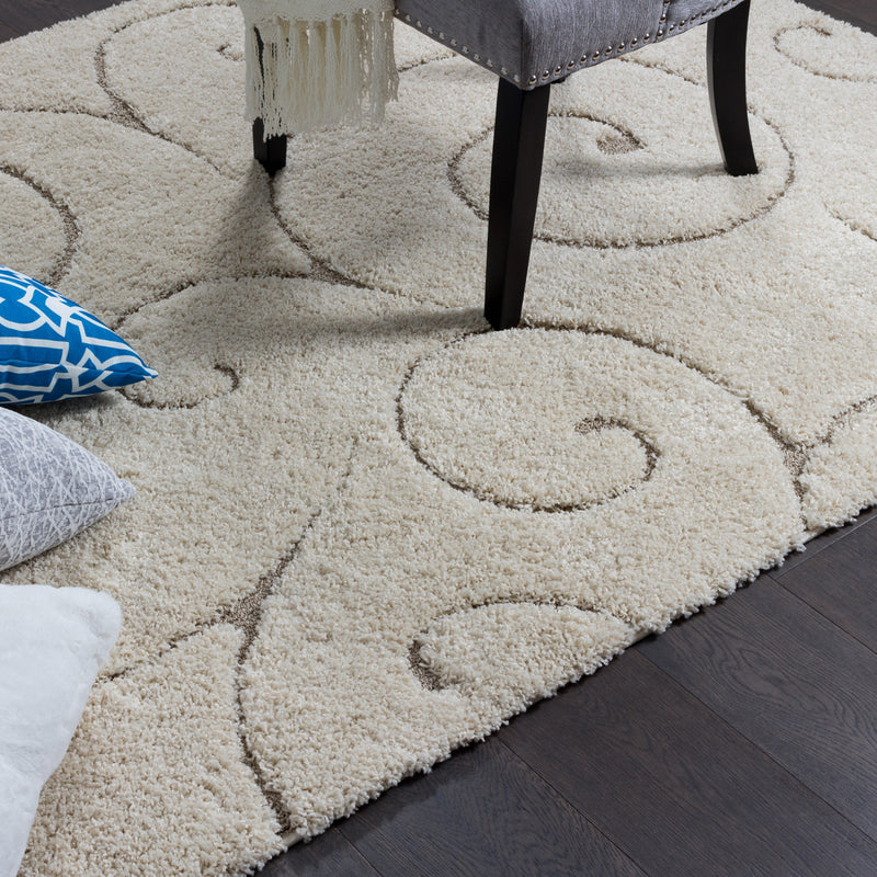 Oakville Cream Flora 4x6 Area Rug - The Brick