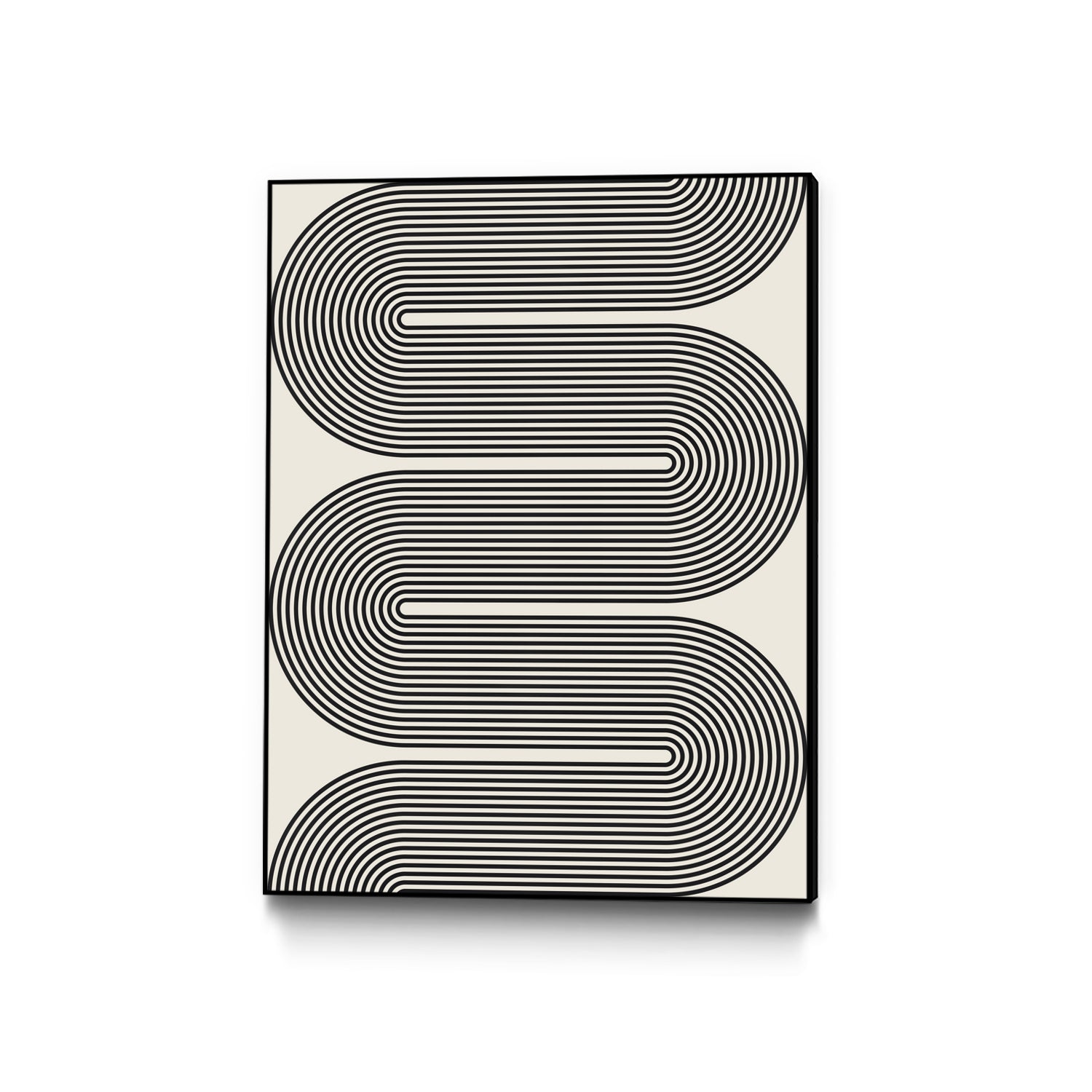 "Simplicity Xvi" Canvas Framed Black 30x40 Wall Art - The Brick