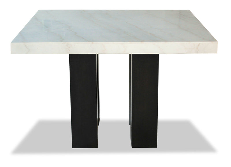 Cami Counter-Height Dining Table with Genuine Marble Top, 54"W Squa ...