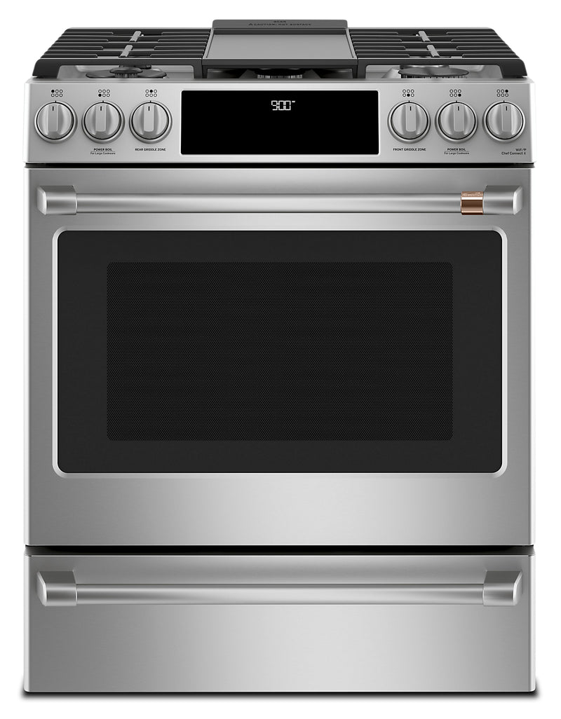 Cafe 5.7 Cu. Ft. Smart Dual Fuel Range with True European Convectio ...