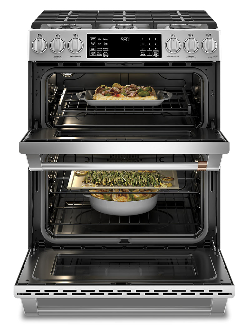 Cafe 7 Cu. Ft. Smart Dual Fuel Range with True European Convection ...
