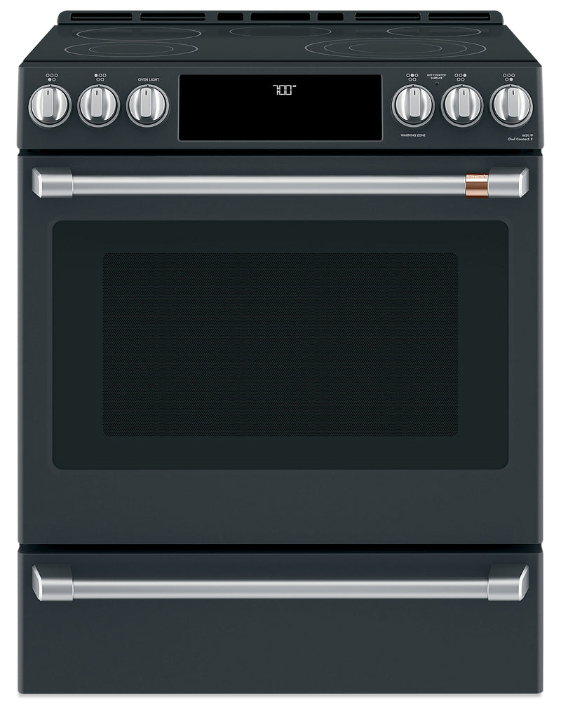 Cafe 5.7 Cu. Ft. Smart Electric Range with True European Convection ...