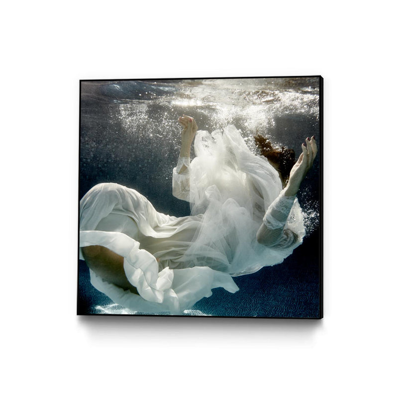 "Float 3" Canvas Framed Black 20x20 Wall Art - The Brick