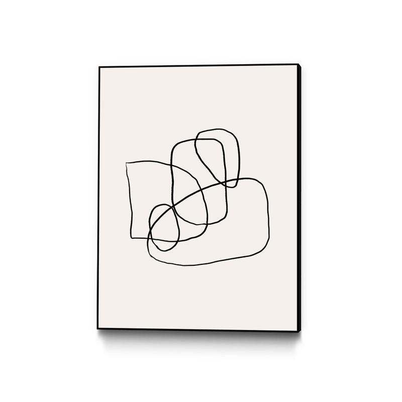 "Simple Lines" Canvas Framed Black 30x40 Wall Art - The Brick