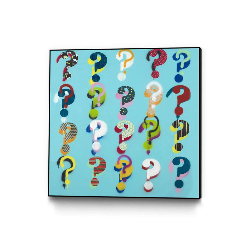 "Pop The Question" Canvas Framed Black 20x20 Wall Art - The Brick